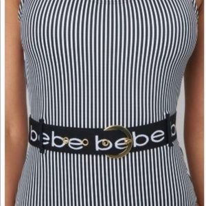 bebe | Swim | Sexy Bebe Striped Belted One Piece Swimsuit | Poshmark